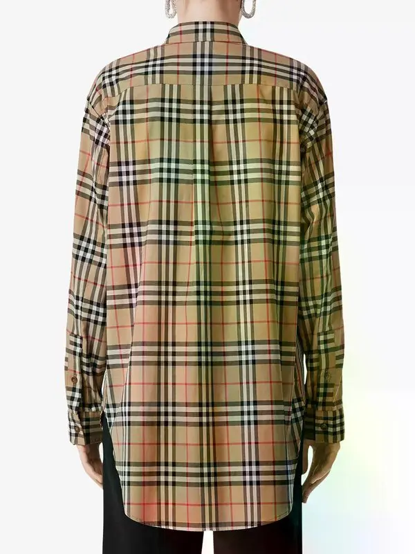 Burberry Check Cotton Shirt - Neutrals