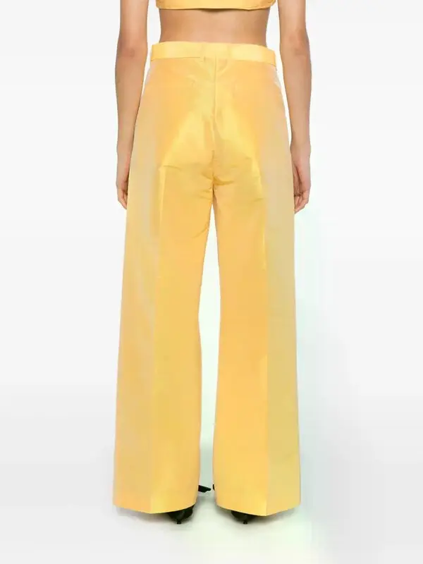Viktor & Rolf Taffeta Straight Leg Trousers - Yellow