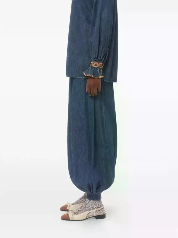 Valentino Garavani Chambray Balloon Trousers - Blue