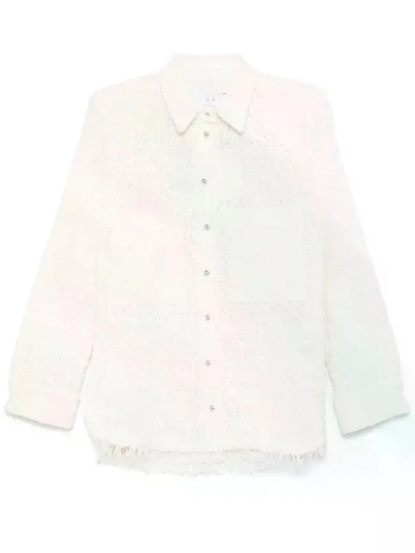 IRO PARIS Solaria Tweed Bouclé Shirt - Neutrals