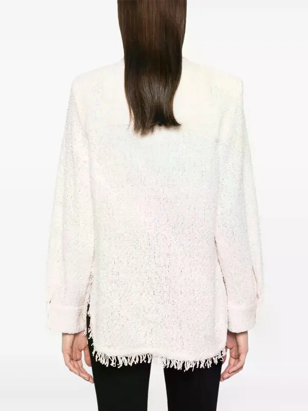 IRO PARIS Solaria Tweed Bouclé Shirt - Neutrals