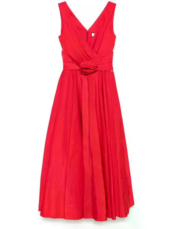 NISSA Floral Appliqué Maxi Dress
