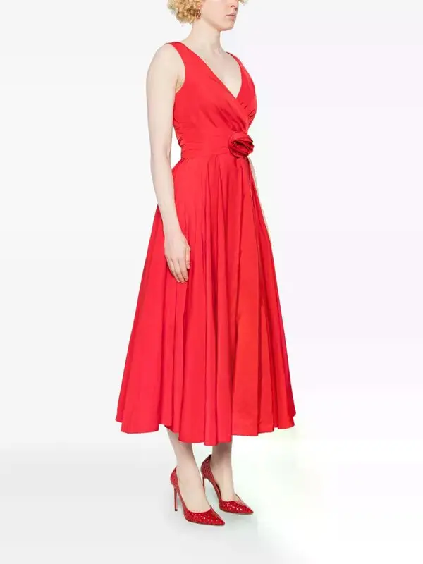 NISSA Floral Appliqué Maxi Dress