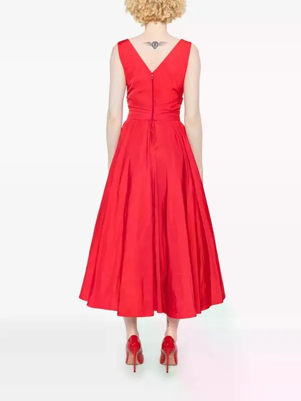 NISSA Floral Appliqué Maxi Dress