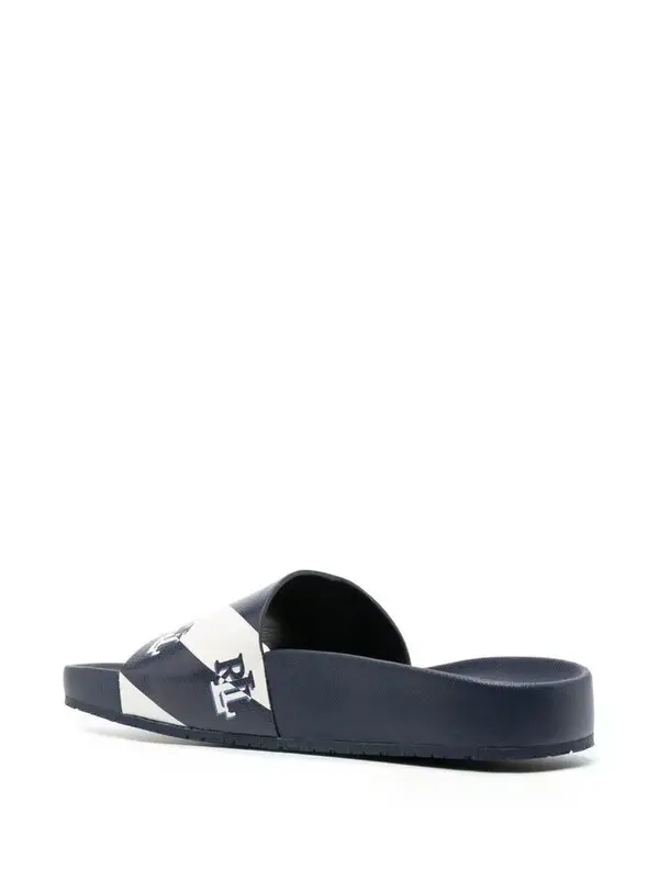 Ralph Lauren Audrina Logo-print Slides - Blue