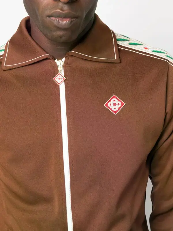 Casablanca Laurel Track Jacket - Brown