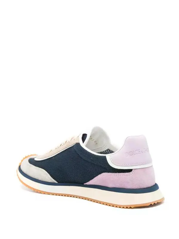 Dolce & Gabbana Aria Panelled Lace Up Sneakers - Blue