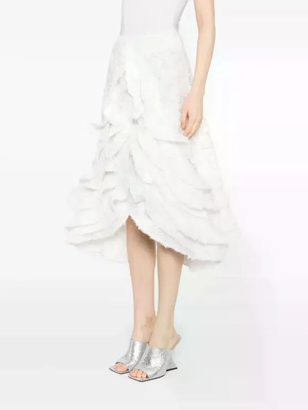 Maticevski Feathery Swing Skirt With 3d Detailing