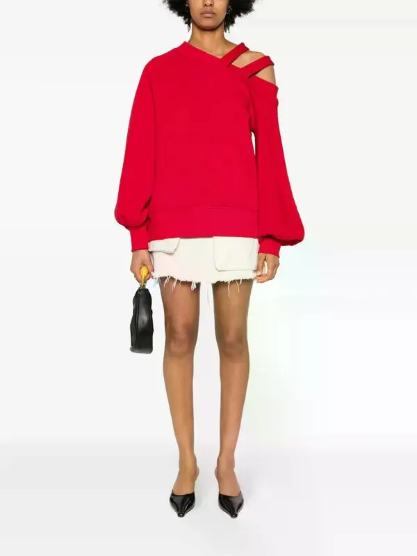IOANA CIOLACU Sonia Cut-out Sweatshirt - Red