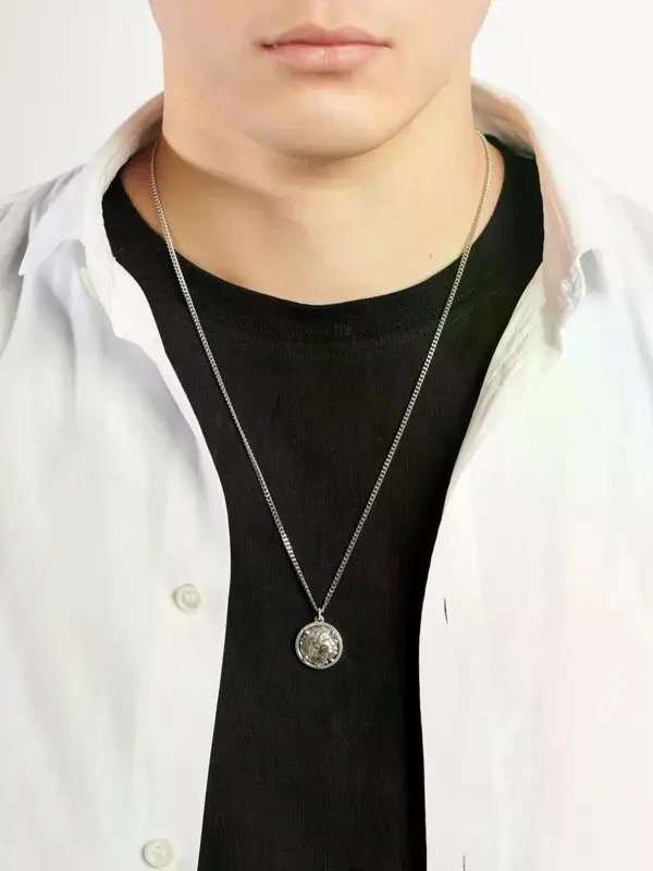Emanuele Bicocchi Sterling Caesar Coin Pendant Necklace