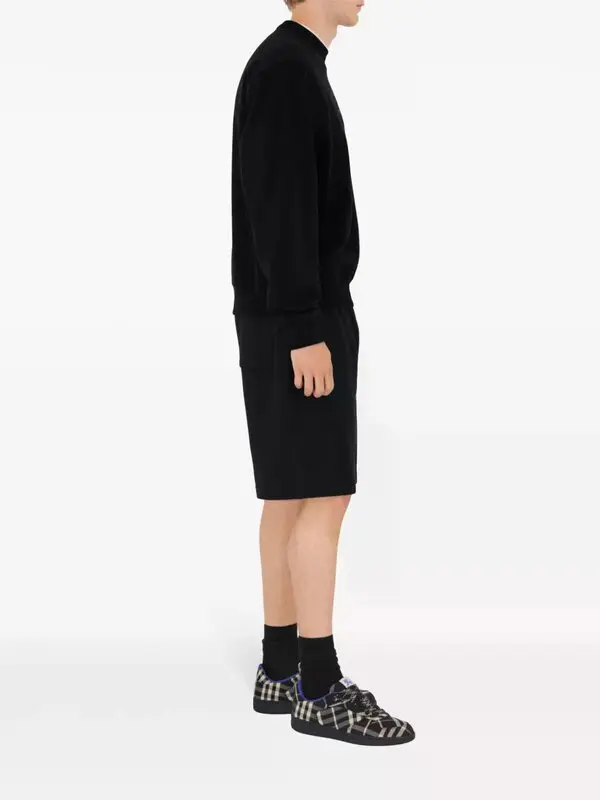 Burberry Flocked Logo Cotton-blend Shorts