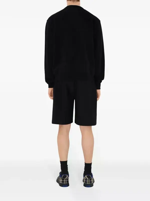 Burberry Flocked Logo Cotton-blend Shorts