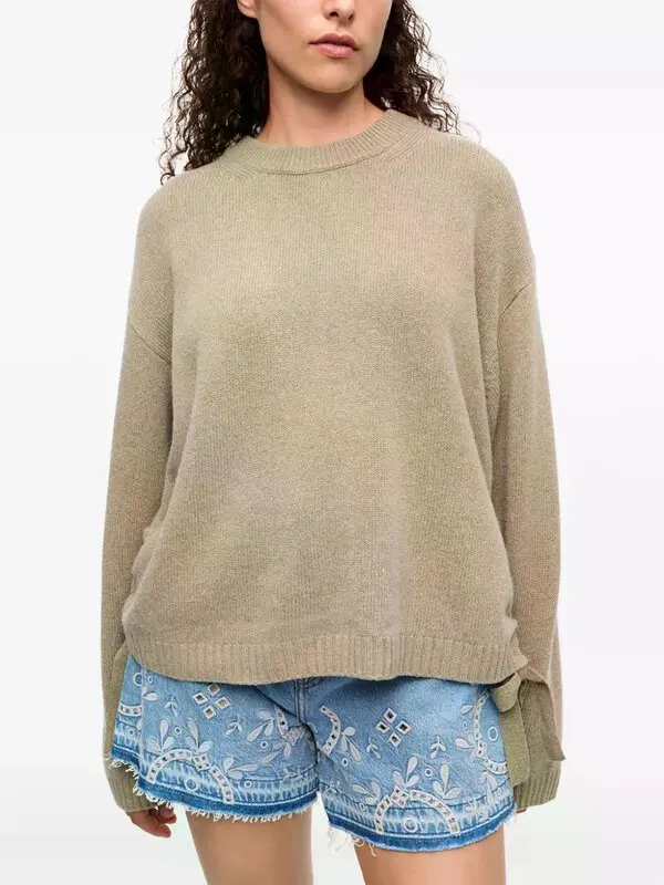 GANNI Drawstring Sweater - Neutrals