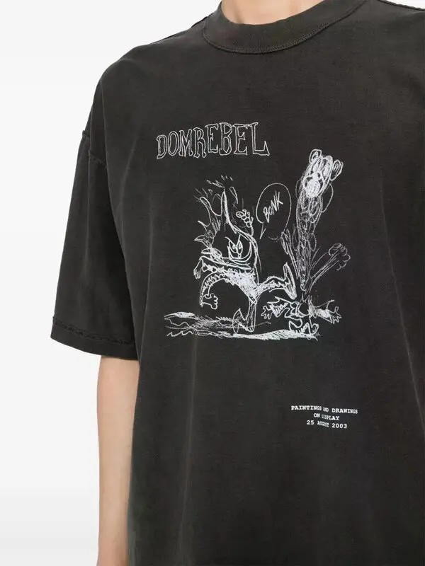 DOMREBEL Comic Kick Graphic-print Cotton T-shirt