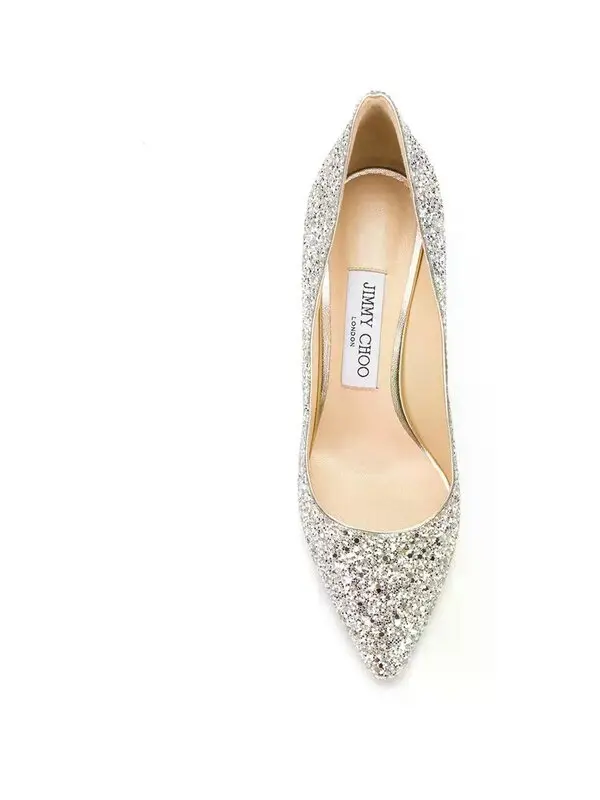 JIMMY CHOO Romy 85 Glitter Fabric Pumps