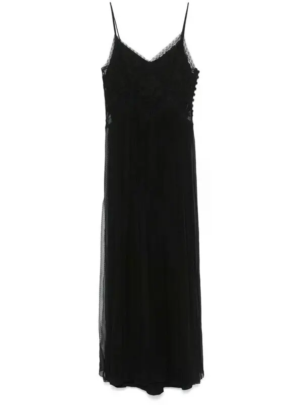 TWINSET Floral Appliqué Maxi Dress
