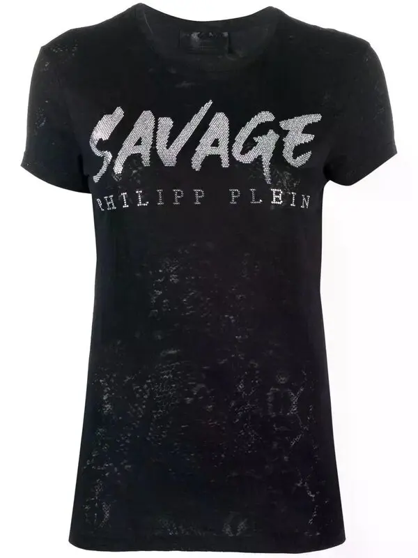 Philipp Plein Sequin-embellished Cotton T-shirt