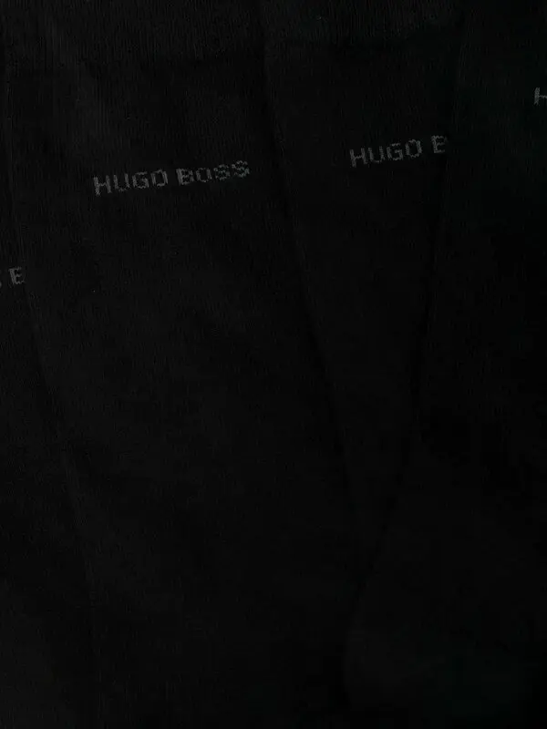 BOSS Logo Print Socks - Black