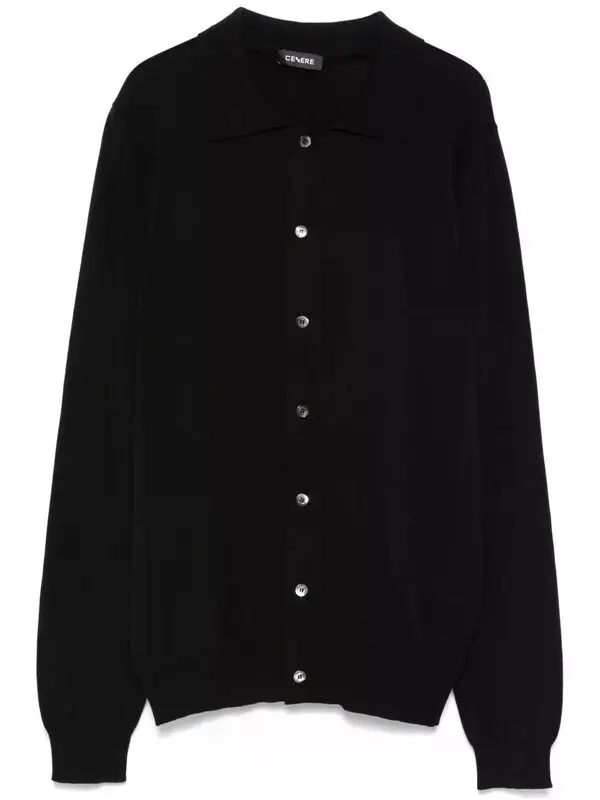 CENERE GB Knitted Shirt - Black