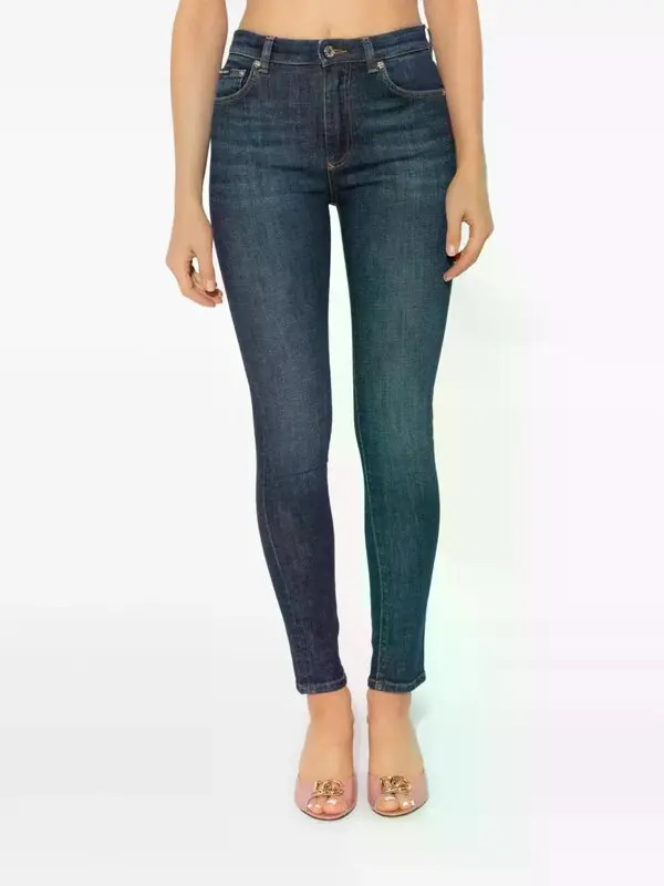 Dolce & Gabbana Logo Plaque Skinny Jeans