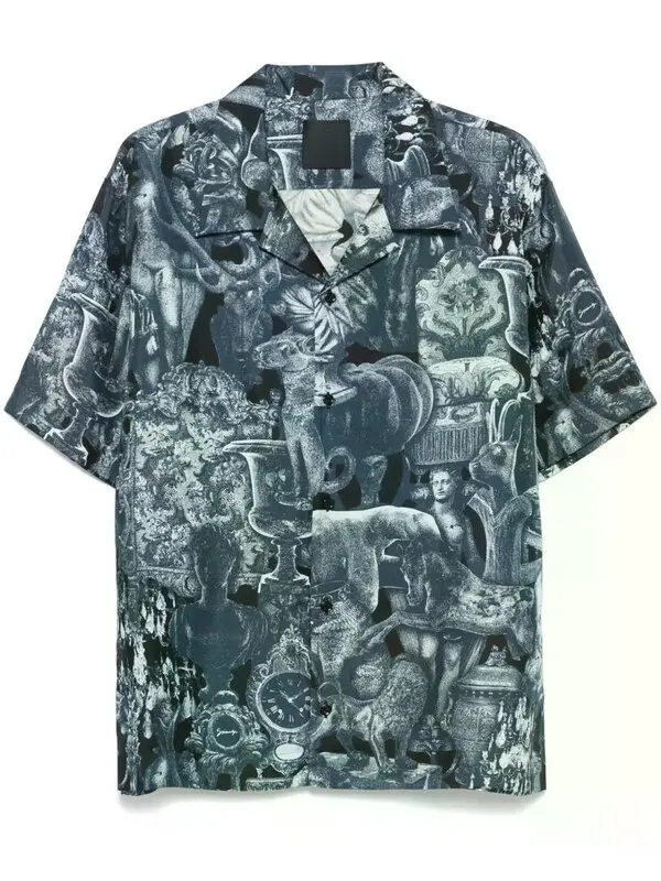 Givenchy Hubert Objects-print Silk Shirt