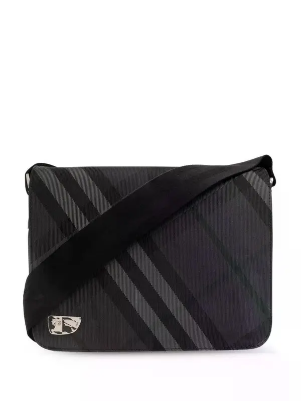 Burberry Checked Tote Bag - Grey