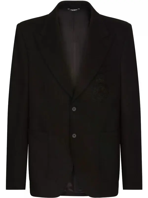 Dolce & Gabbana Heraldic-patch Single-breasted Blazer