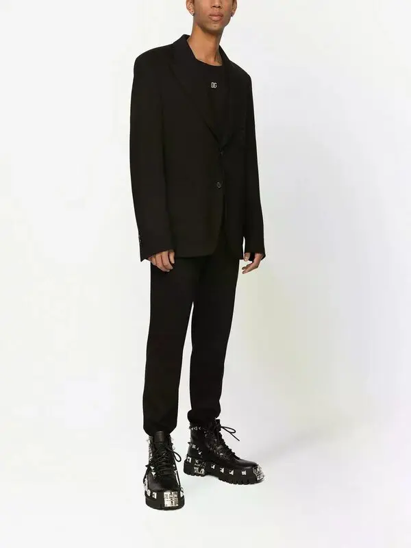 Dolce & Gabbana Heraldic-patch Single-breasted Blazer