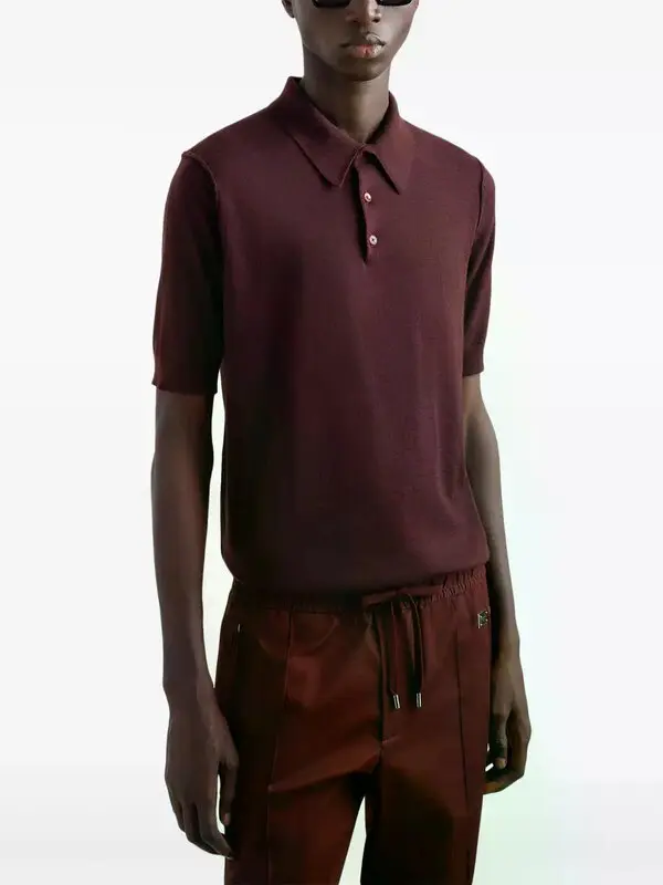 Dolce & Gabbana Fine-ribbed Polo Shirt