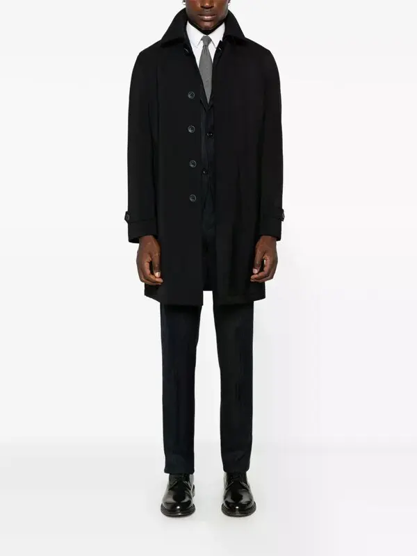 Herno Logo Plaque Gabardine Coat