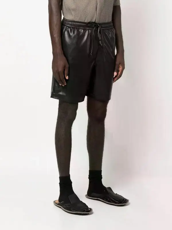 Nanushka Doxxi Vegan Leather Bermuda Shorts