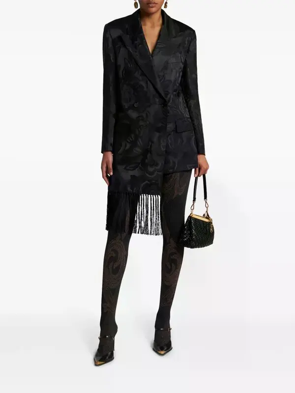 Etro Metallic-jacquard Tights