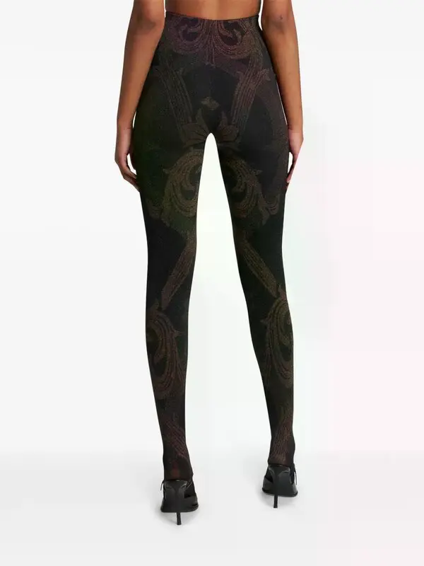 Etro Metallic-jacquard Tights