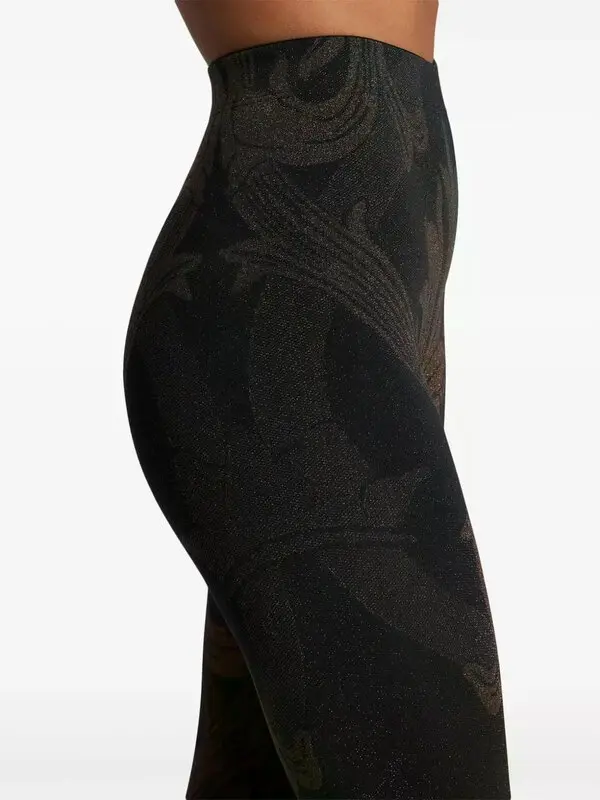 Etro Metallic-jacquard Tights