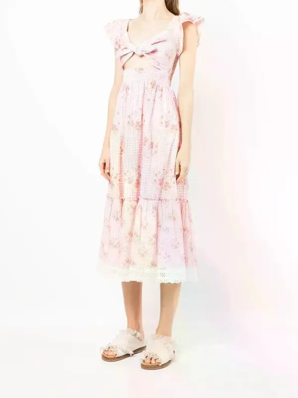 LoveShackFancy Emeka Floral Midi Dress