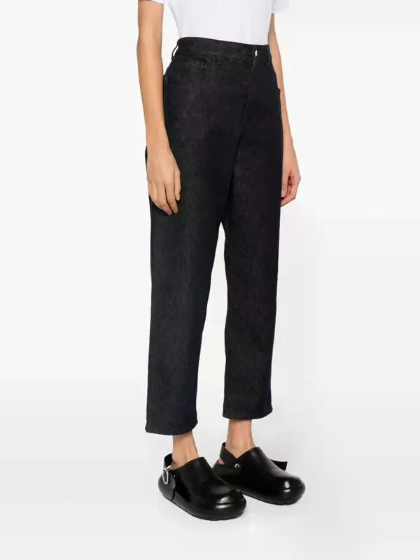 Moncler Logo Patch Tapered Leg Jeans