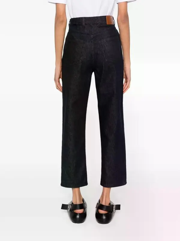 Moncler Logo Patch Tapered Leg Jeans