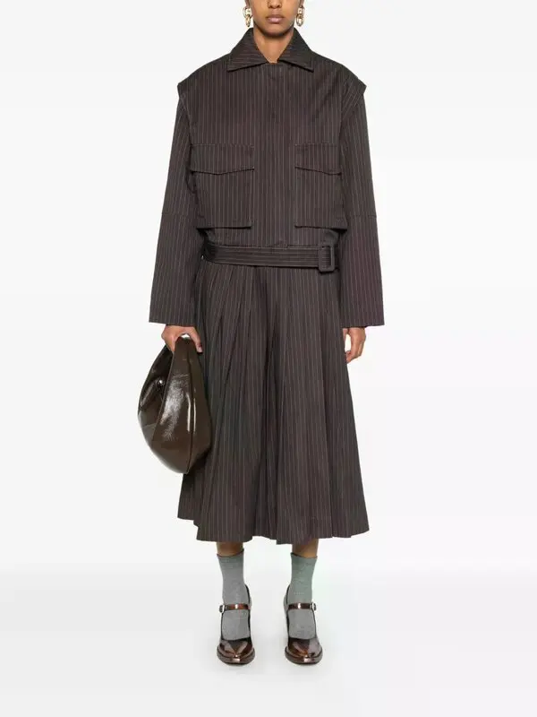 Remain Birger Christensen Pinstriped Bomber Jacket