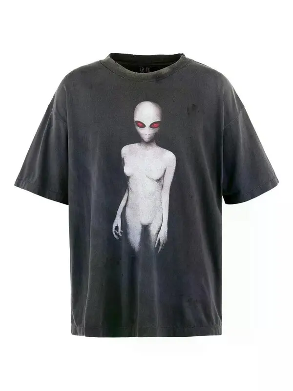 SAINT MXXXXXX Graphic-print T-shirt - Black