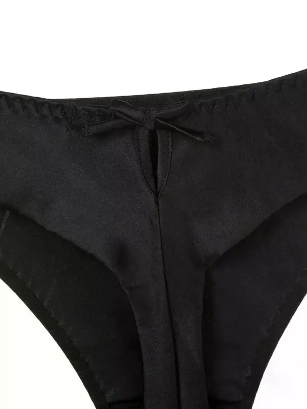 FLEUR DU MAL Luxe Thong - Black