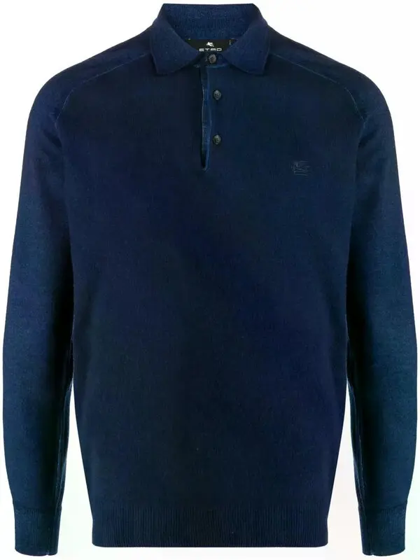 Etro Logo-embroidered Knitted Polo Shirt