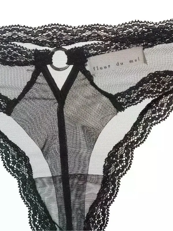 FLEUR DU MAL Sheer Tulle Thong