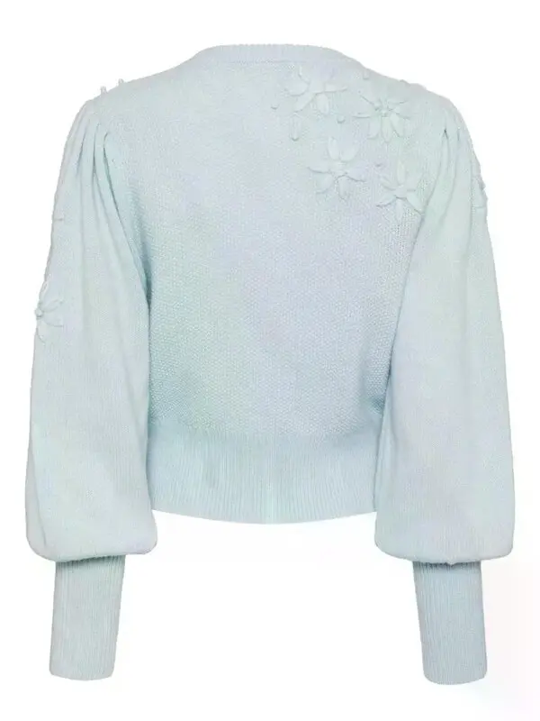 ONEFIFTEEN Floral Embroidered Cardigan - Blue