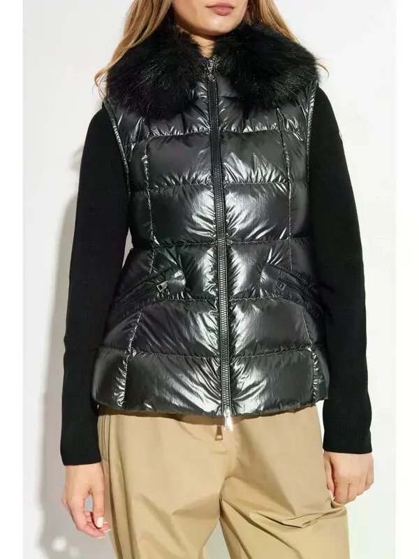 Moncler Shearling-collar Down Vest