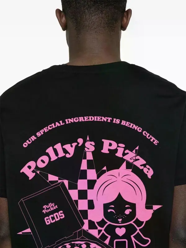 Gcds X Polly Pocket Pizza T-shirt - Black