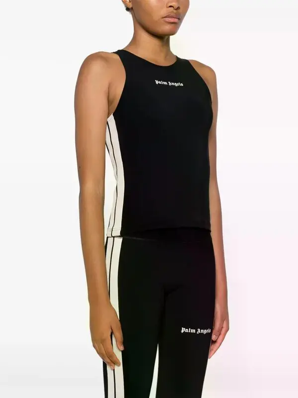 Palm Angels Logo-print Racerback Tank Top