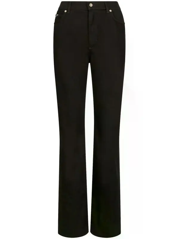 Dolce & Gabbana Logo-patch Wide-leg Jeans