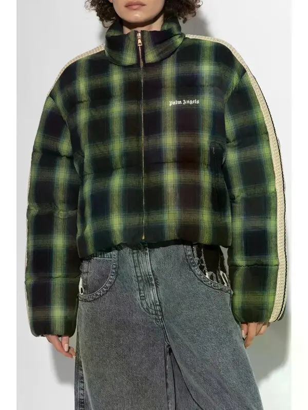 Palm Angels Checkered Puffer Jacket