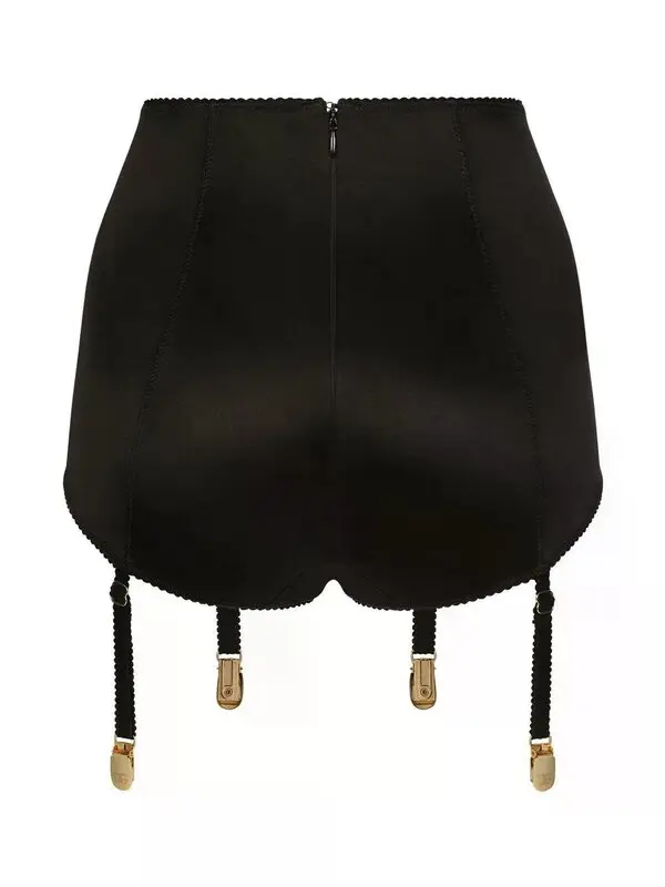 Dolce & Gabbana Dg-logo High-waisted Satin Briefs - Black
