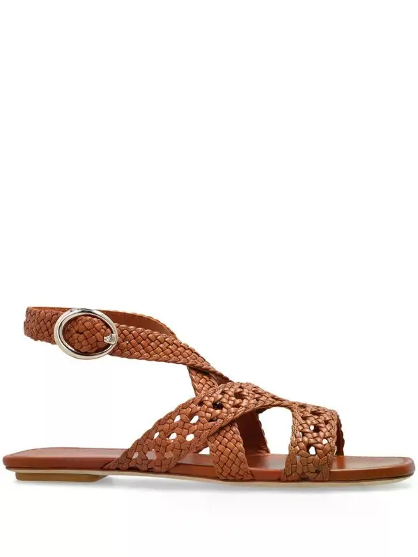 STUART WEITZMAN Thea Flat Sandals - Brown